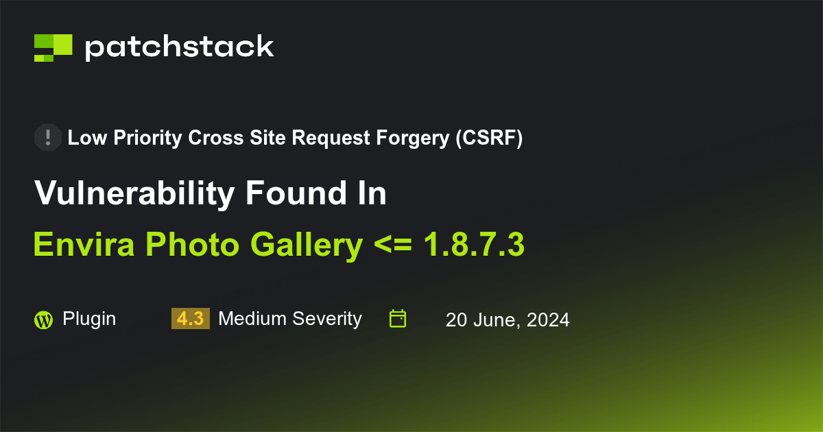 WordPress Envira Photo Gallery plugin